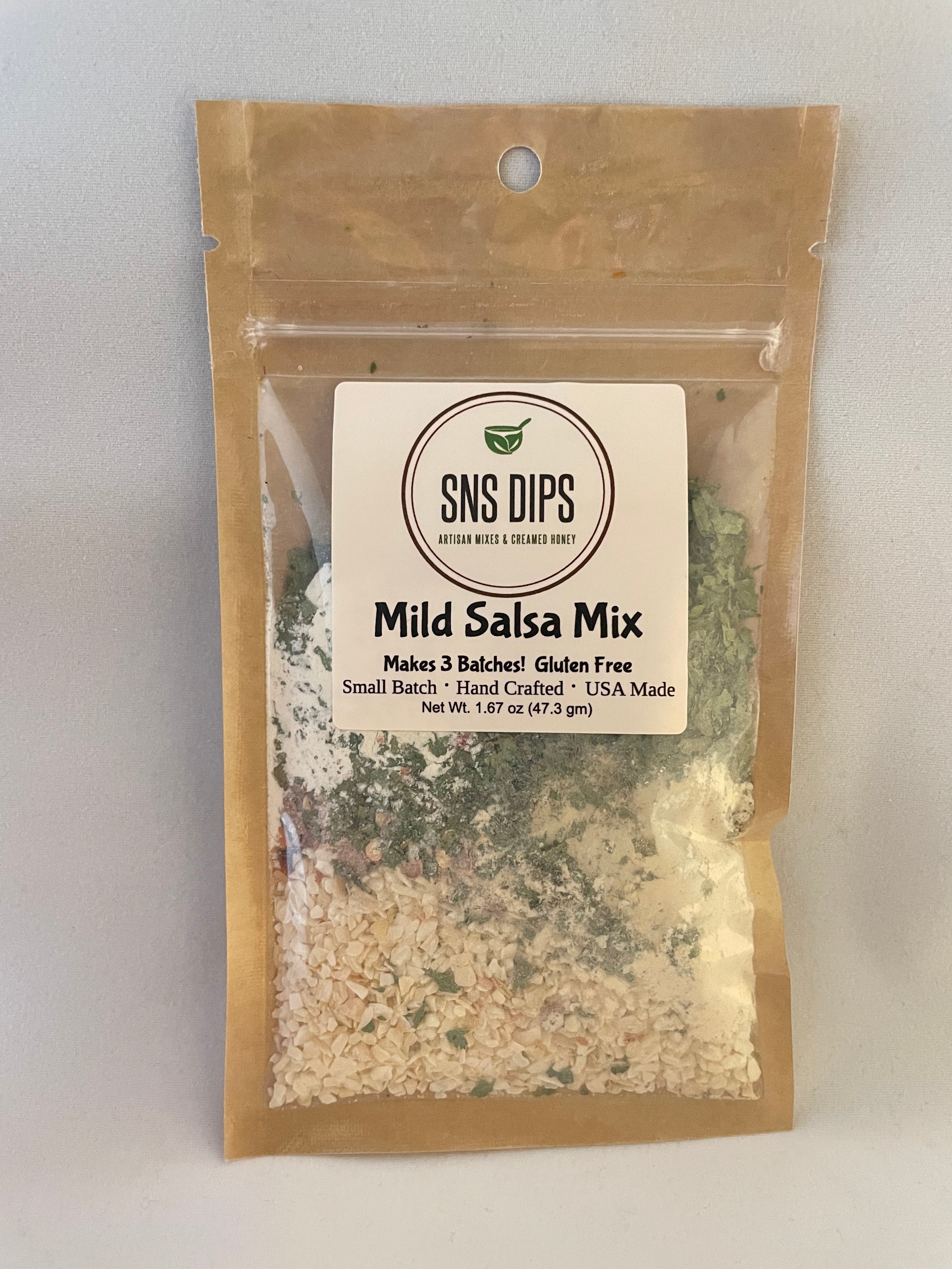 Mild Salsa Mix | Fresh Homemade Mild Salsa | SnS Dips